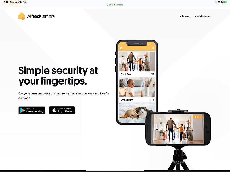 Alfred Camera – Neuer Einsatz alter Smartphone – tests